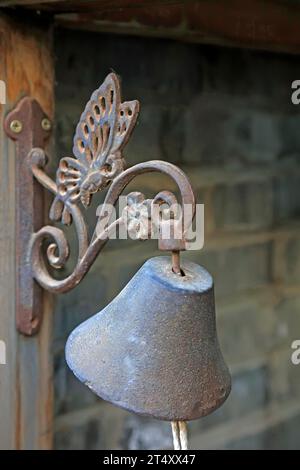 Chinese traditional style iron bell Stock Photo - Alamy