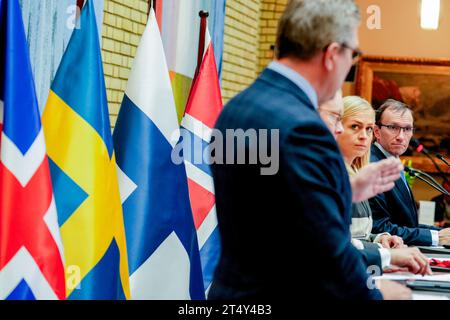 Finland's Foreign Minister Elina Valtonen attends a press conference ...