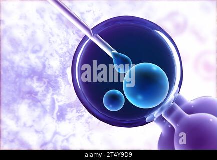 vitro fertilization. medical background. 3d illustration Stock Photo ...