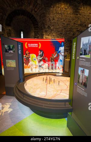 Interior display inside Colchester Castle (Norman built castle ...