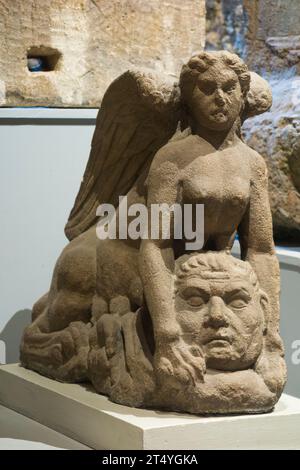 Colchester Sphinx; Roman sculpture dated 1st C CE / AD, probably part ...