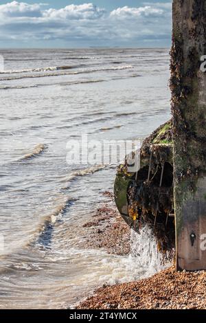 Discharge overflow pipes on the South Coast Stock Photo - Alamy