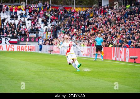 Isi Palazon of Rayo Vallecano in action during the Spanish League ...