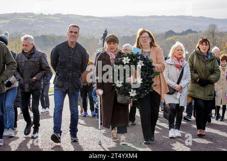 Dympna Kerr,(left) the sister of Columba McVeigh, with Sandra Peake ...