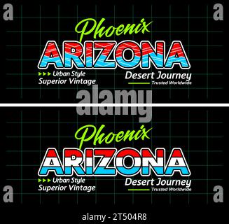 City of Phoenix lettering design. Phoenix, Arizona typography design ...