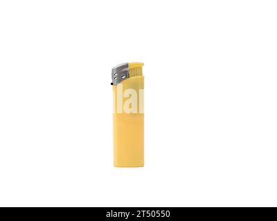 Plastic gas disposable lighter isolated on white background. Gas ...