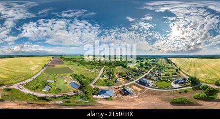 360° view of aerial view full hdri seamless spherical 360 panorama over ...