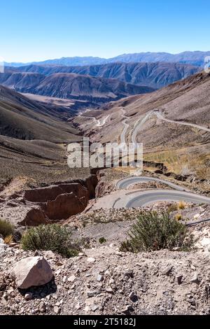 Andes mountains close to the Salinas Grandes salt flats in Salta, North ...