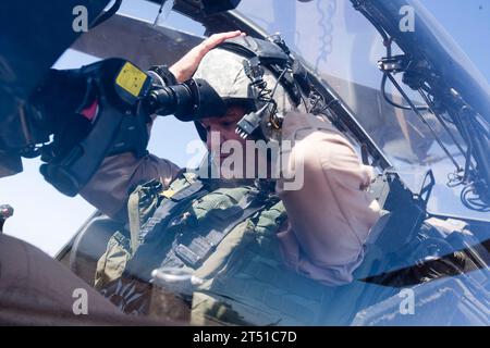 Cockpit of a Marine Corps AH-1W Super Cobra Helicopter about to take ...