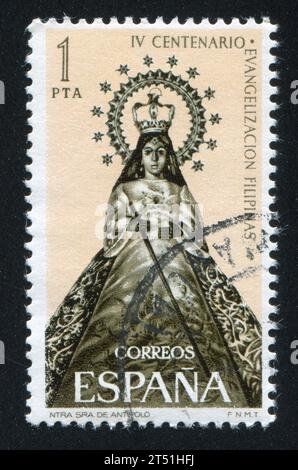 SPAIN - CIRCA 1965: A stamp printed in Spain dedicated to Arms of ...