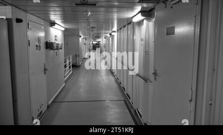 corridor of ship. empty corridor way. corridor passageway. photo of ...