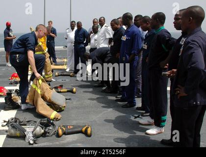 Damage Control Training, firefighting ensemble, Naval Base San Diego ...