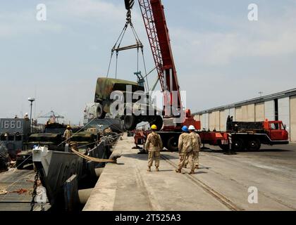 Sailors assigned to the Whidbey Island-class dock landing ship USS ...