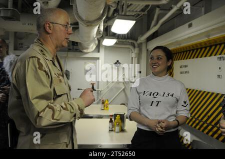 aft mess decks, Arabian Sea, Chief of Chaplains, female Sailor, Rear ...