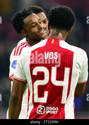 AMSTERDAM - (l-r) Silvano Vos of Ajax and Ar'Jany Martha of Ajax ...