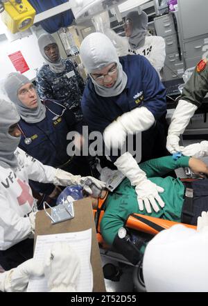 aircraft carrier, medical drill, Sailors, training, U.S. Navy, USS ...