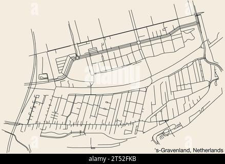 Street roads map of 'S-GRAVENLAND, NETHERLANDS Stock Vector Image & Art ...