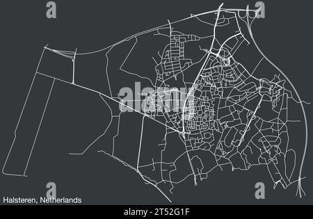 Street roads map of HALSTEREN, NETHERLANDS Stock Vector Image & Art - Alamy