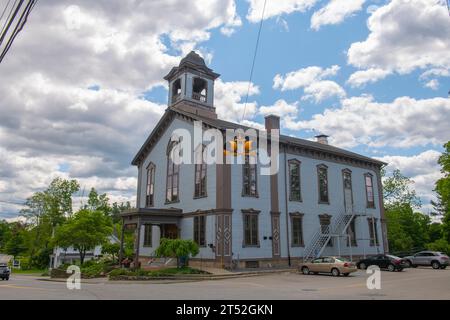 Pepperell Town Hall at 1 Main Street in historic town center of ...