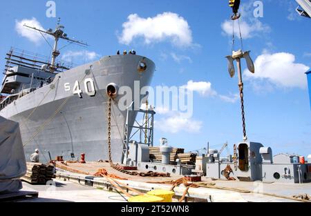 USS Frank Cable (AS-40) at anchor, with a Sturgeon class nuclear ...