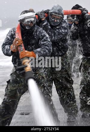 Aqueous Film Forming Foam (AFFF), fire hose team, Pacific Ocean, U.S ...