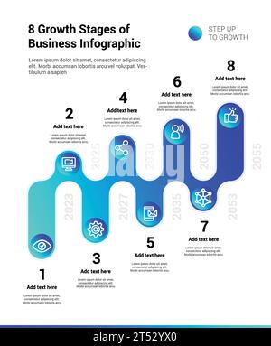 5 growth stages of business infographic Royalty Free Vector Stock ...