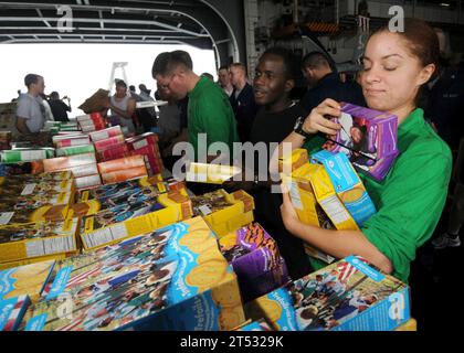 at sea, donation, girl scouts, Operation Cookie Drop, people Stock ...