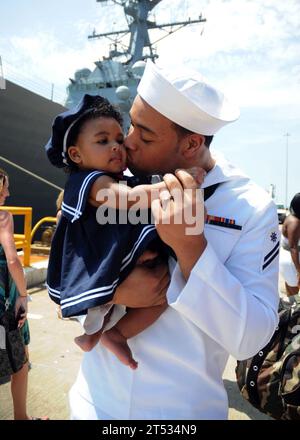 baby, Deployment, family member, Homecoming, man the rails, Nassau ...