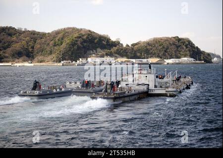 U.S. Navy Barge filled with fresh water, departs Fleet Activities ...