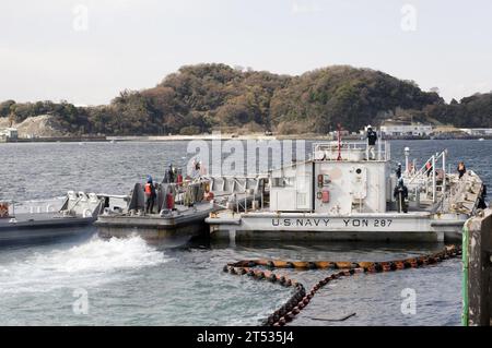 U.S. Navy Barge filled with fresh water, departs Fleet Activities ...
