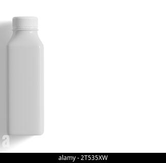 Plastic bottle white color and solid texture rendering 3D Illustration ...