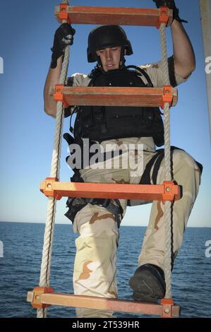 Jacob's ladder, Military Sealift Command, ocean surveillance ship ...
