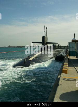 The Ohio-class guided-missile submarine USS Ohio (SSGN 726) transits ...
