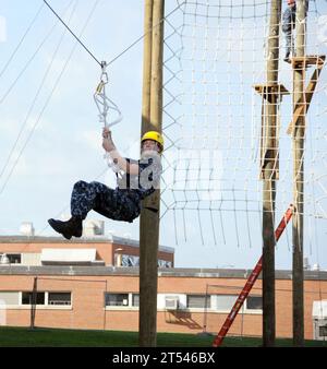 commissioned, High Ropes, maneuver, OCS Stock Photo - Alamy