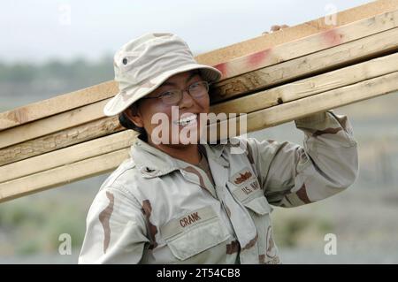CONSTRUCTION, Enduring Freedom, female, Sailor, Seabee Stock Photo - Alamy