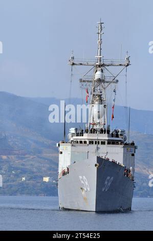 Crete, Greece, Guided missile frigate, port visit, Souda Bay, USS ...