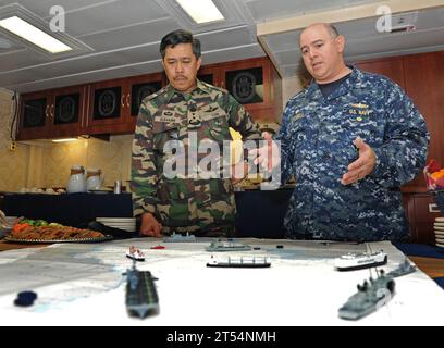 distinguished visitor, LHD 8, Makin Island, Malaysian Army Stock Photo ...