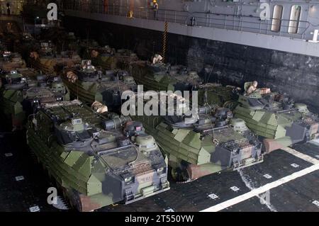 firefighting, flight deck, LCAC, U.S. Navy, USMC, USS New Orleans Stock ...