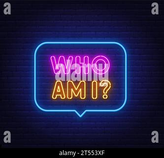 Who Neon Text Vector. Who neon sign, design template, modern trend ...