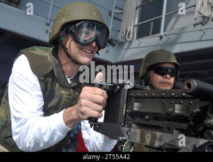 CVN 73, Gun shoot, M2 .50-caliber machine gun, USS George Washington ...