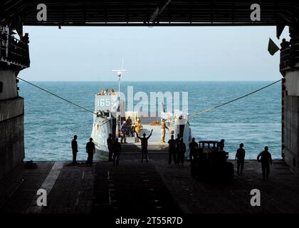 US Navy Land Craft Utility 1660 (LCU 1660) assigned to Amphibious Craft ...