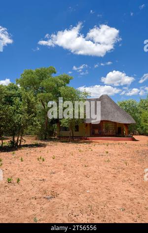 Guest bungalow of the Wildacker guest farm in the northern Kalahari ...