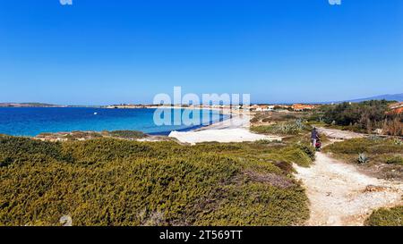 Sinis Peninsula, Sardinia, Italy. Old fisherman house (scanned from ...