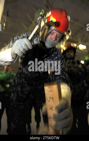 pipe patching, Sailors, training, U.S. Navy, USS George H.W. Bush (CVN ...