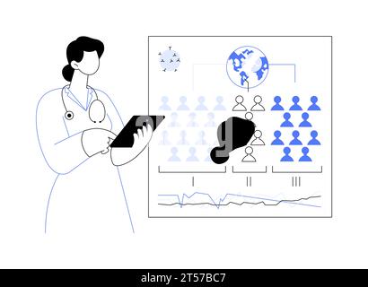 Outbreak investigation abstract concept vector illustration Stock ...