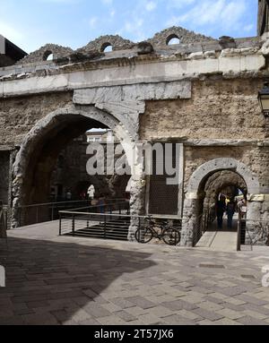 The Porta Pretoria is the eastern entrance gate to the Roman city of ...