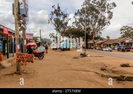 MARALAL, KENYA - FEBRUARY 13, 2020: Street in the center of Maralal ...