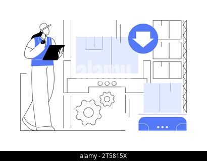 Automated storage and retrieval system isolated cartoon vector ...