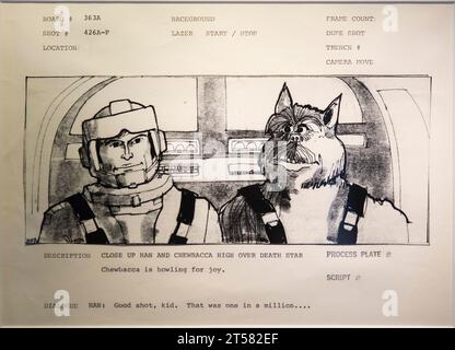 Original concept art of Chewbacca from Star Wars - A New Hope Stock ...