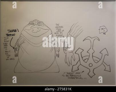 Original concept art for Jabba the Hutt from Star Wars Stock Photo - Alamy